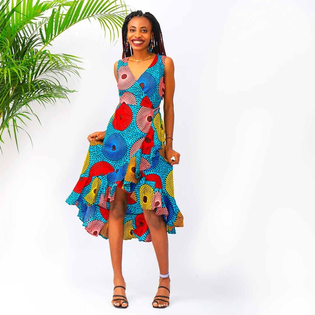 Accueil › ROBES AFRICAINES › Robe Chic en Pagne Africain